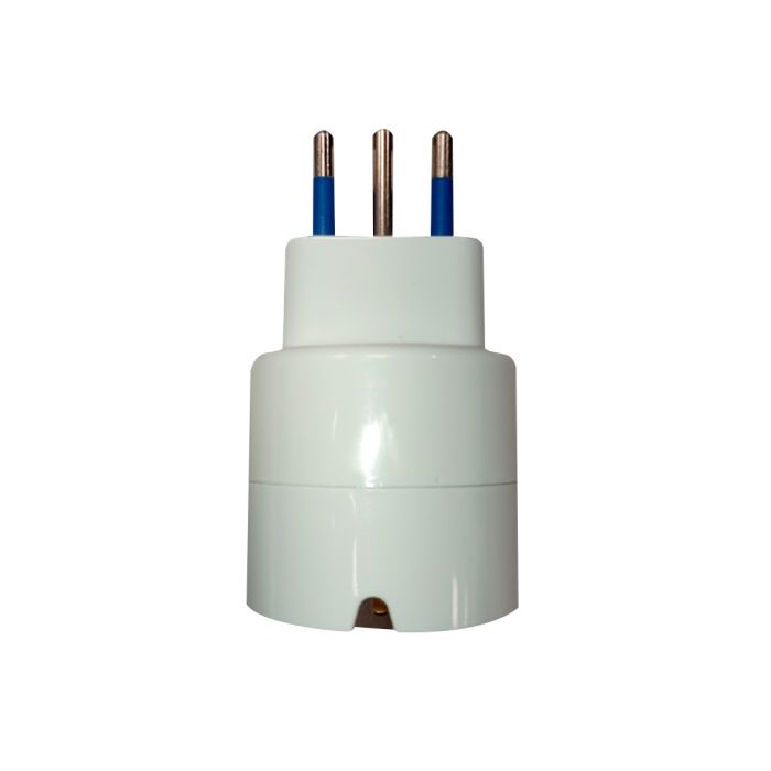 Adaptador Schuko 2p+T 10a 1500w Blanco