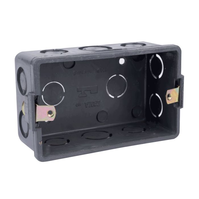 Caja PVC Embutido Recto P/TABIQUE Oreja Metálica 12 Salidas GRIS-Vitel ...