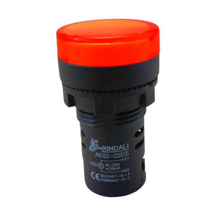 Piloto Led 22mm Rojo 220v Ac/Dc Ad22-22ds(A)