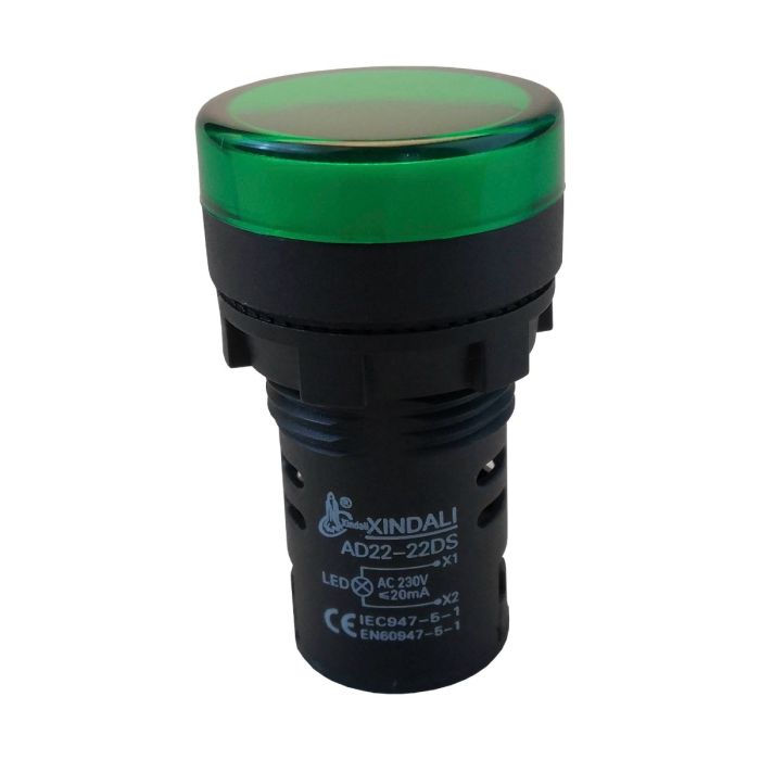 Piloto Led 22mm Verde 110v Ac/Dc Ad22-22ds(A)