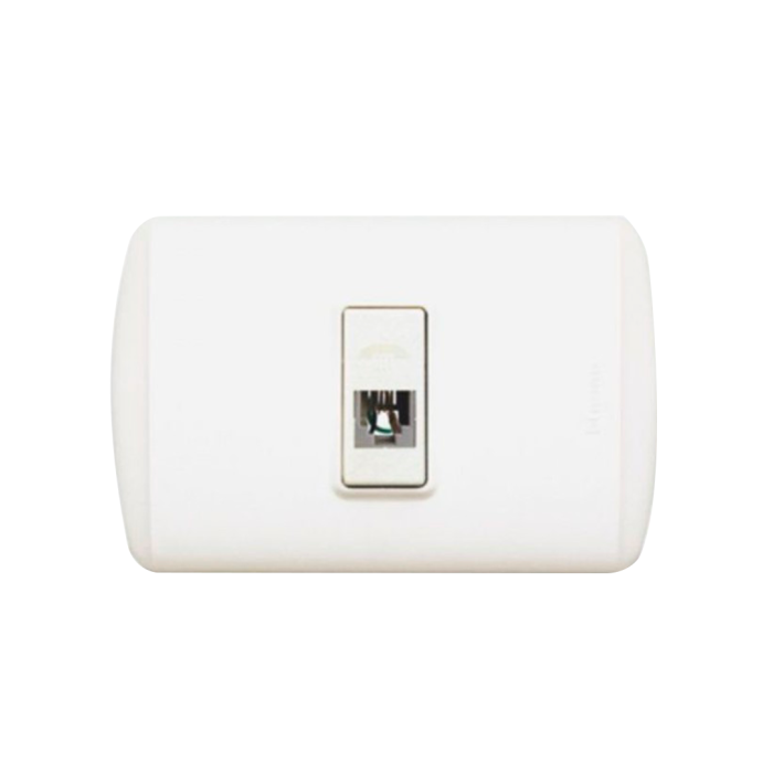 Enchufe Simple RJ Telefónico Modus Plus Blanco 1182BN de Bticino